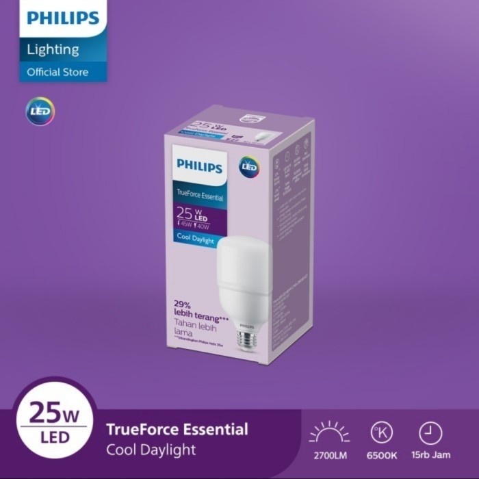 Philips TForce Essential โคมไฟ LED 25W E27 6500K | Shopee Thailand