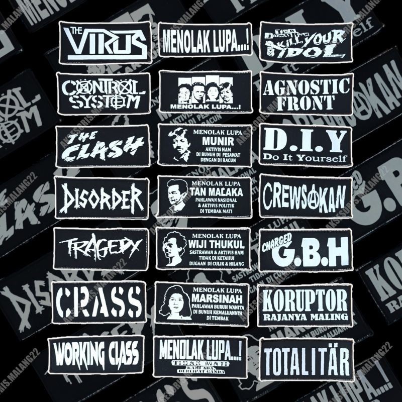 Punk Rock Metal Hardcore Underground Music Band Screen Printing Emblem ...