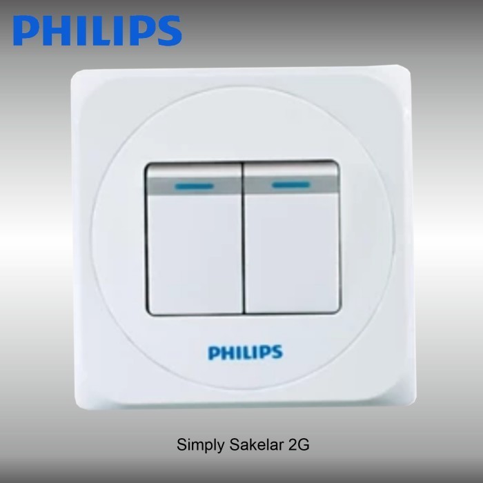 สวิตช์แบบอย่างง่าย 2G 1W PHILIPS | Shopee Thailand