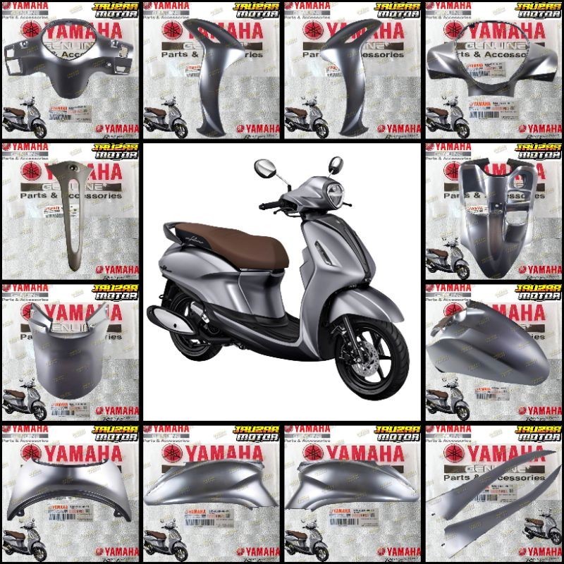 Grand FILANO HYBRID DARK SILVER FINE BODY COVER ORIGINAL YAMAHA BJM ...