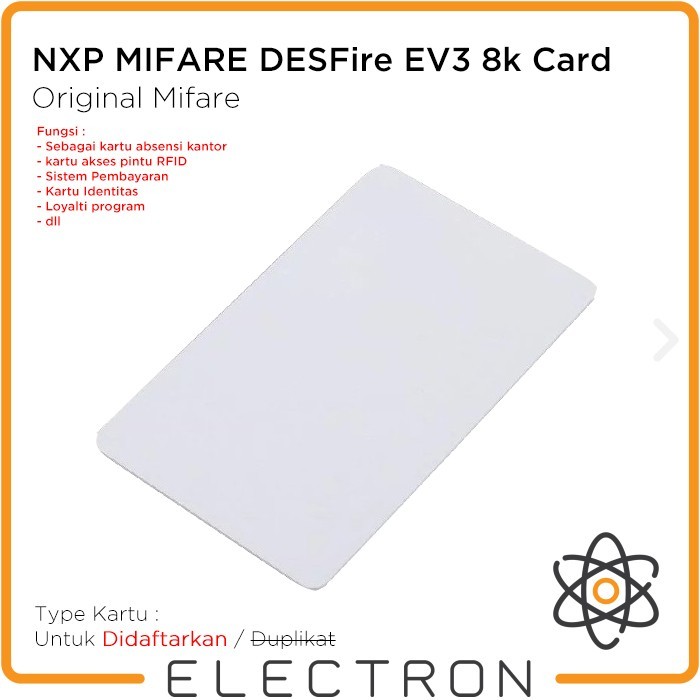 NXP MIFARE DESFire EV3 การ์ด 8k RFID NFC แท็ก 13.56MHz 4kB MF3D43 7Byte ...