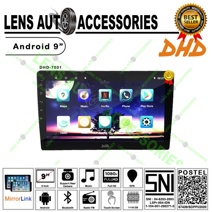 Ori 2 Din Head Unit แอนดรอยด์ 9 นิ้ว Dhd 7001 Double Din Limited ...