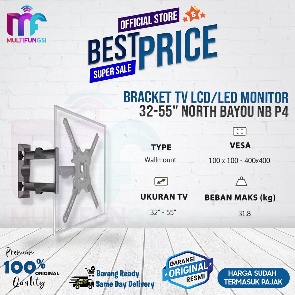 Bv ขายึดทีวี LCD LED มอนิเตอร์ 32-55 นิ้ว NORTH BAYOU NB P4 - NBP4 w ...