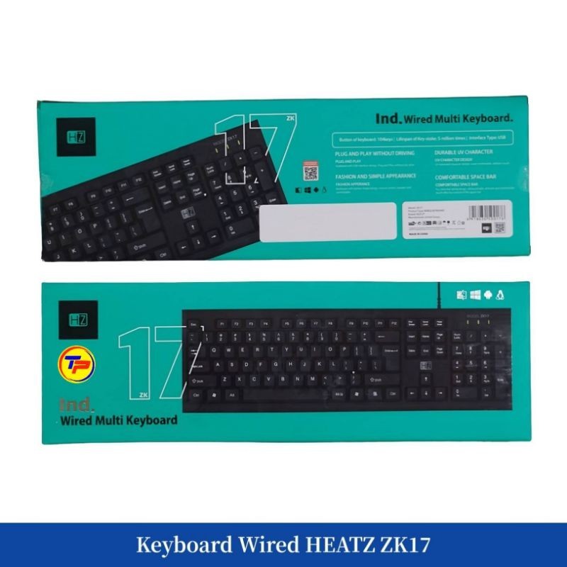 คีย์บอร์ด แบบมีสาย คุณภาพสูง HEATZ ZK17 | Shopee Thailand