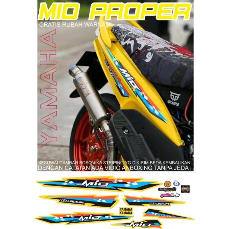 Mio proper striping mio สติ๊กเกอร์ตัวสปอร์ต | Shopee Thailand