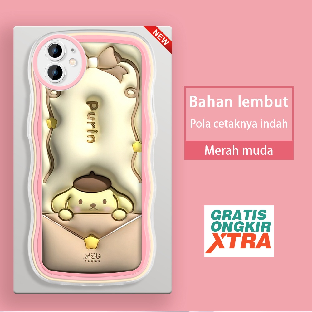 Apple iPhone 12 13 14 Plus Mini Pro Max เคสโทรศัพท์ Pom Pom Purin 3D ...