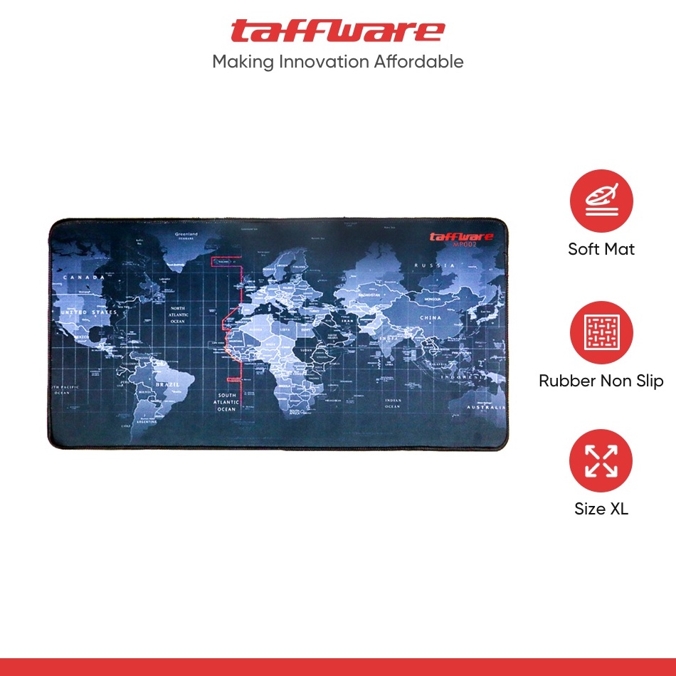 แนะนํา..!! [นําเข้า] แผ่นรองเมาส์เกมมิ่ง XL Desk Mat World Map Motif ...