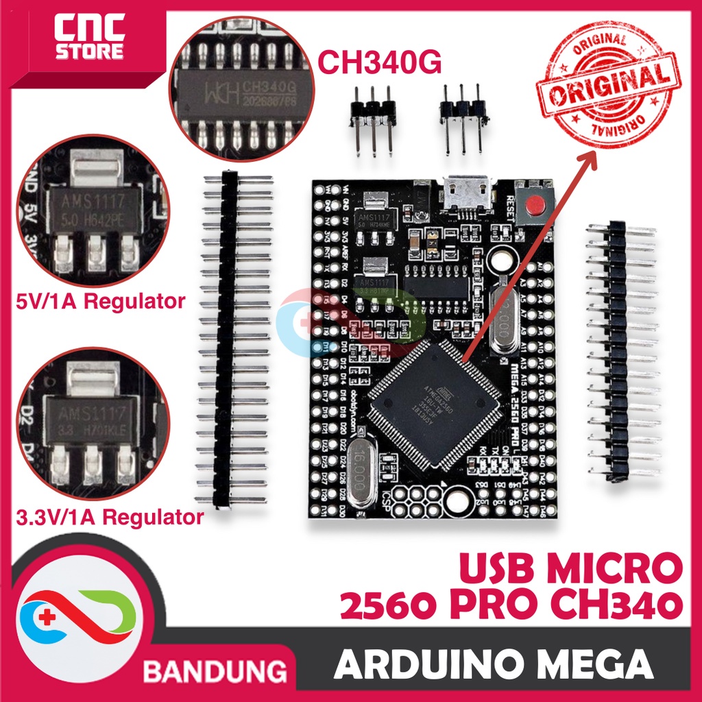 Arduino MEGA 2560 PRO CH340 MICRO USB | Shopee Thailand