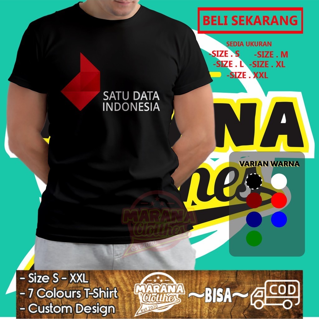 เสื ้ อยืด One Data Indonesia Logo T-Shirt Distro | Shopee Thailand