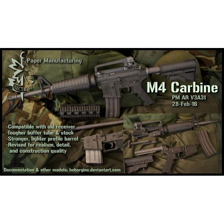 กระดาษลาย Diy PAPERCRAFT M4 CARBINE!!!!!!!!!!!!!! | Shopee Thailand