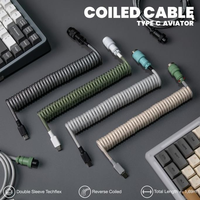 Coiled Cable Type C Aviator Gen 2 - สายคีย์บอร์ดแบบกลไก By Mynk ...