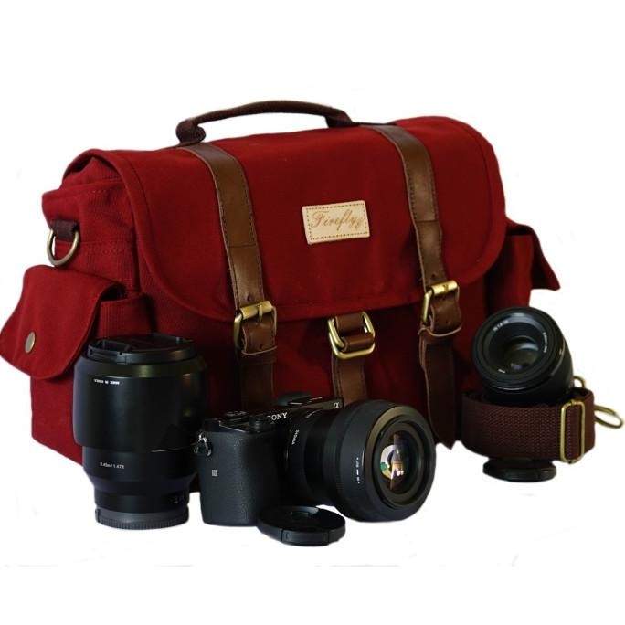Firefly Denver Maroon Messenger Camera Bag - กระเป๋าสะพายข้างกล้อง ...