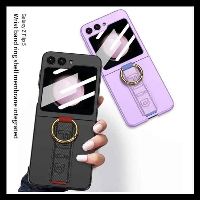 Samsung Galaxy Z Flip 5 Flip5 Ultra สายคล้องผิว Iring กระจก เคสแข็ง ...