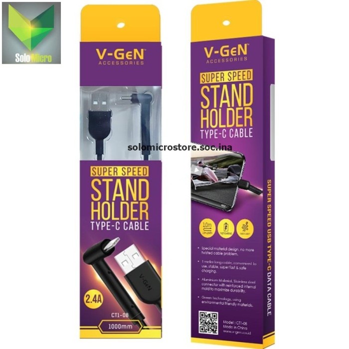 Usb Type C V-GeN CT1-08 Fast Charging Stand Holder 1M VGEN Data Cable ...