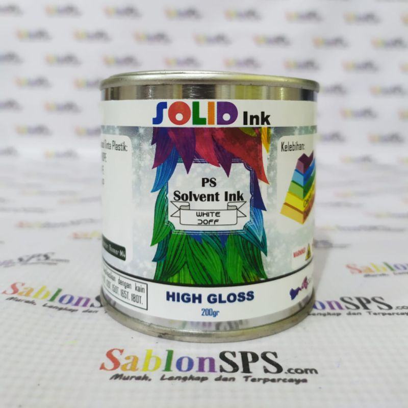 หมึกพิมพ์ หน้าจอพลาสติก 200GR สีขาว DOFF HDPE PE PP SOLVENT ฐานน้ํามัน ...