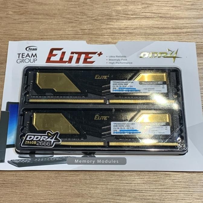 Ram Team Elite Plus 8GB 2x4GB DDR4 PC 2666Mhz | Shopee Thailand
