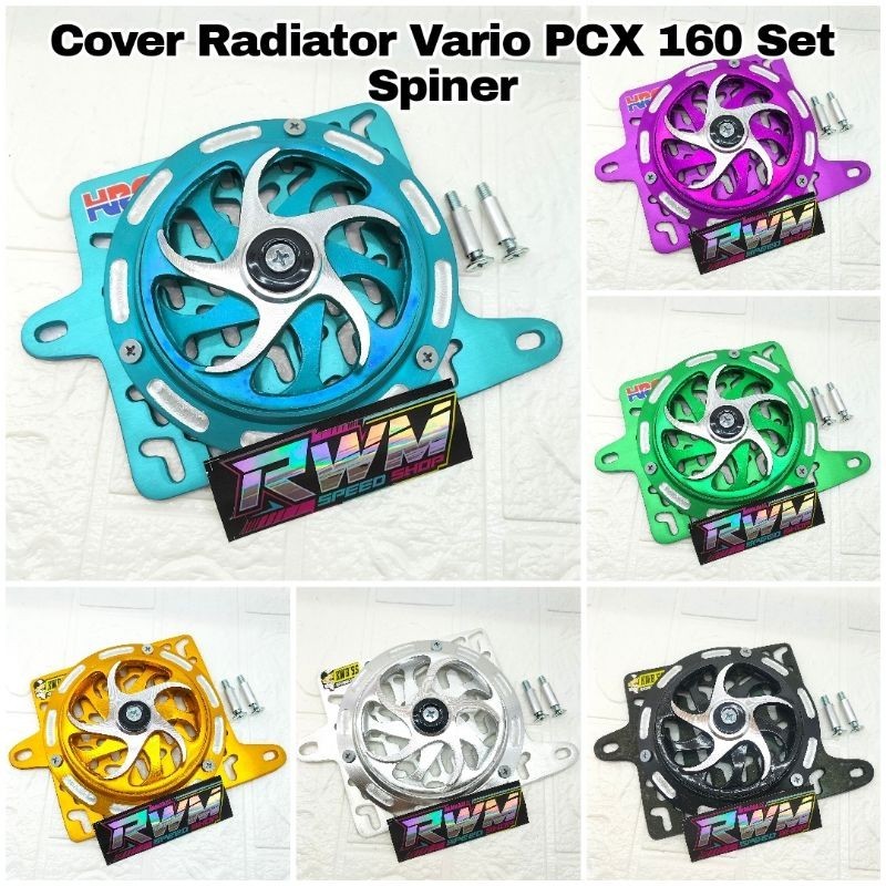 ฝาครอบหม้อน้ําชุดแขน Spinner Swivel CNC Honda Vario 160 PCX 160 Stylo ...