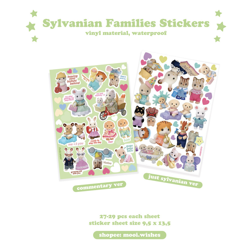 Sylvanian FAMILIES Sylvanian Family Sticker Deco แล็ปท็อปมือถือ ...
