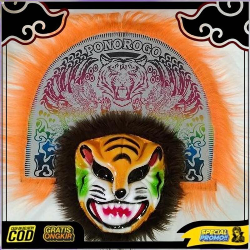 Trending Tiger Mask Reog Ponorogo Mask ของเล่นเด็กวัสดุฟองน้ํา | Shopee ...