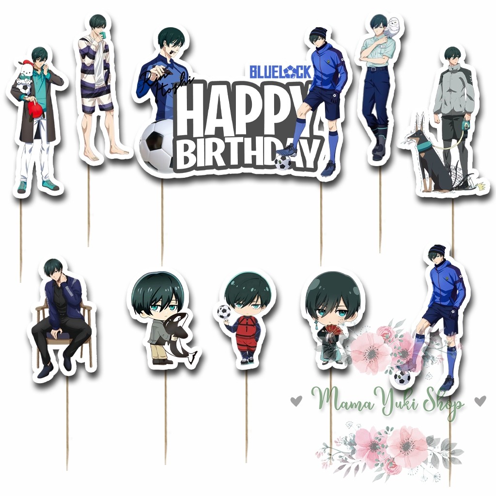 เค้ก Topper เค้กวันเกิดเด็กตกแต่ง ITOSHI RIN BLUE LOCK ANIME MANGA ...