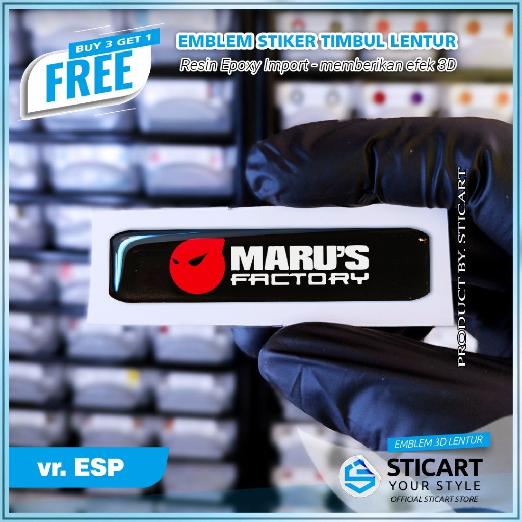 Mars FACTORY EMBLEM นูนสติกเกอร์รถจักรยานยนต์ ESP กล่องกรอง 3D EMBLEM ...