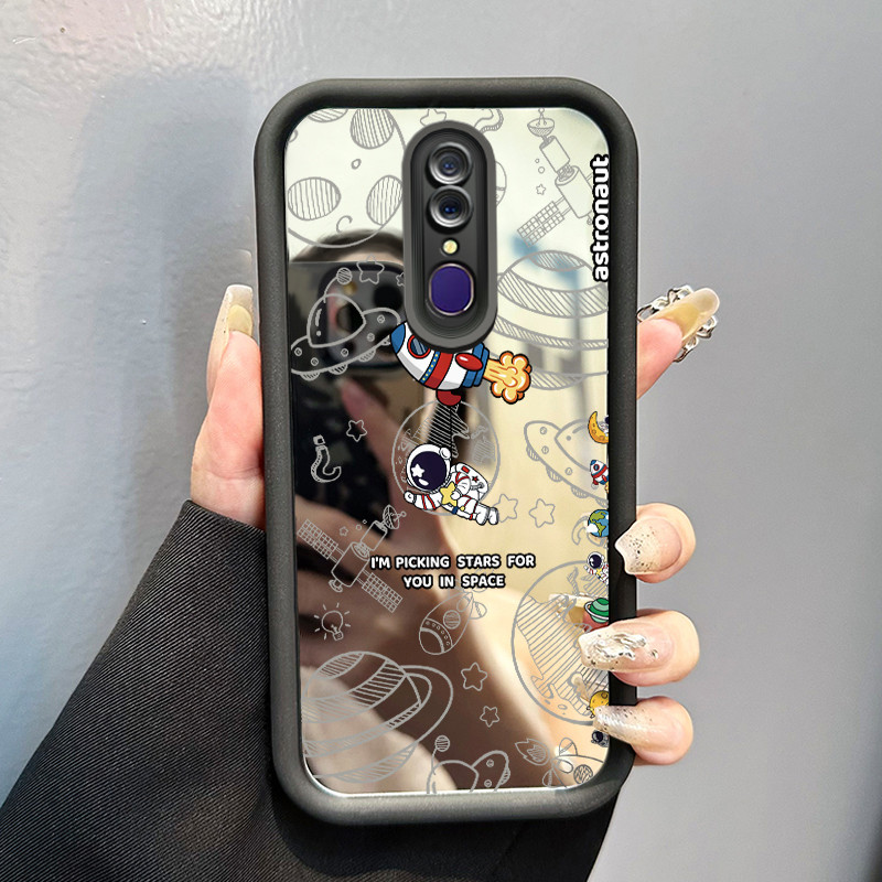 Hpปลอกสําหรับoppo F11 A9 2019 A9x F9 F9 Pro A7x Realme 2 Pro U1 กรณีใหม่อินเทรนด์กระจกซิลิโคน ...