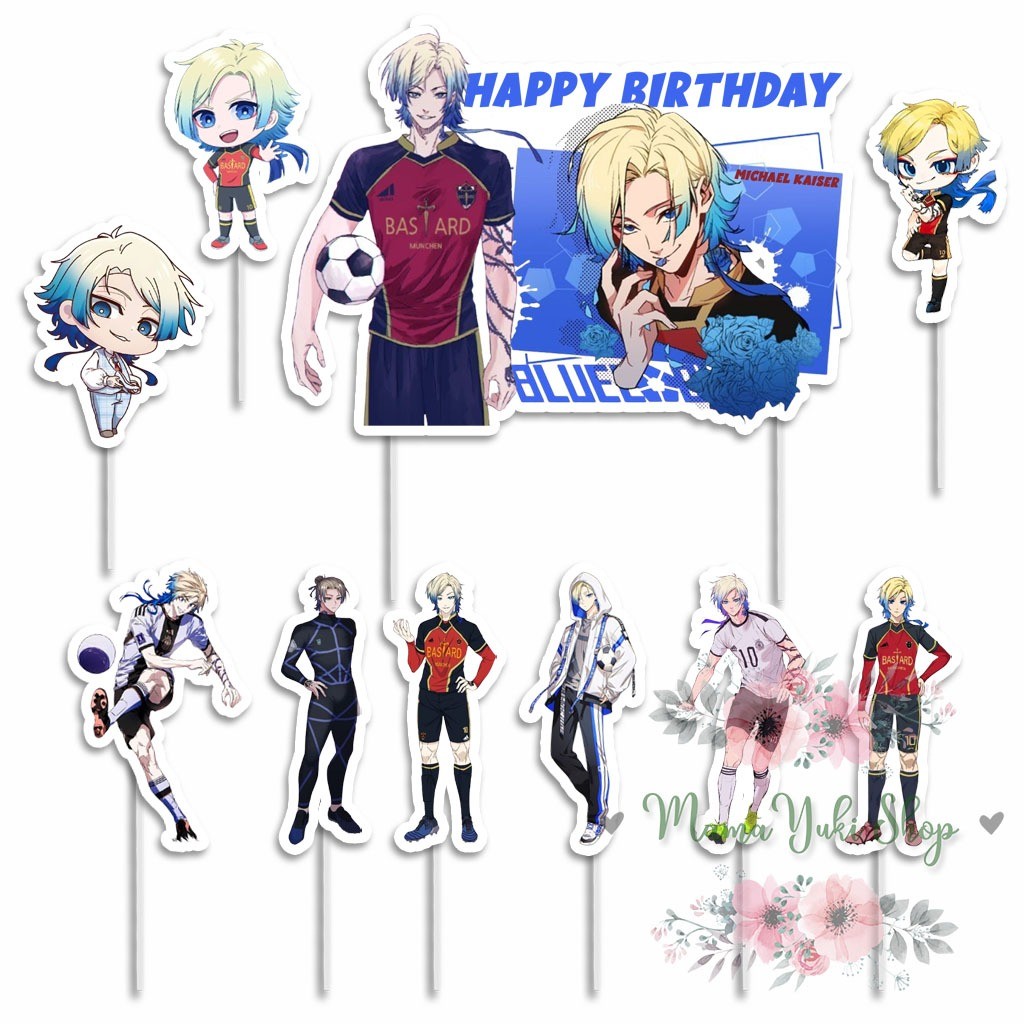เค้ก Topper เค้กวันเกิดเด็กตกแต่ง MICHAEL KAISER BLUE LOCK ANIME MANGA ...