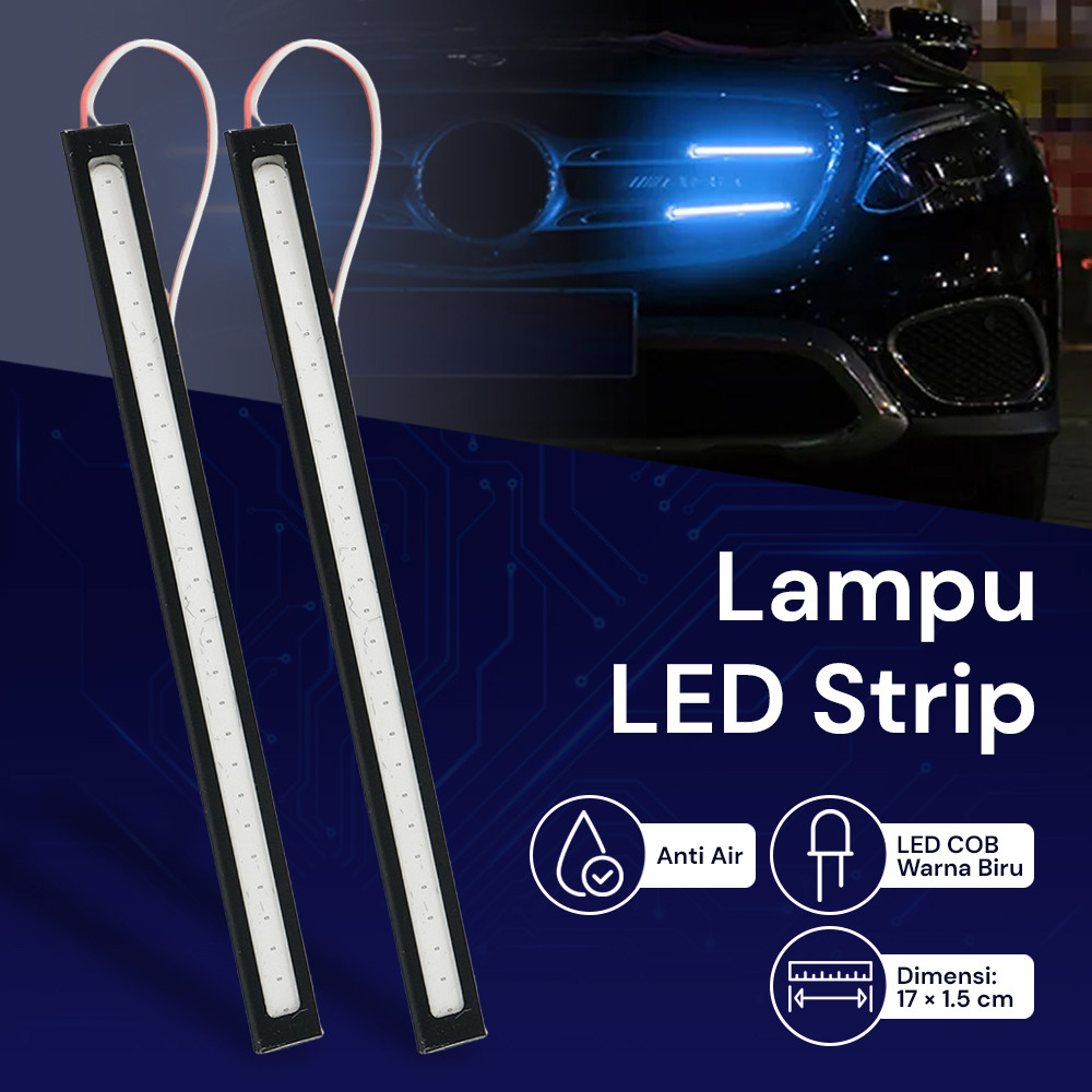 Diy ไฟ LED Strip DRL ยานยนต์กันน้ํา DC 12V 17 ซม. 2 ชิ้น - COB-17 | Shopee Thailand