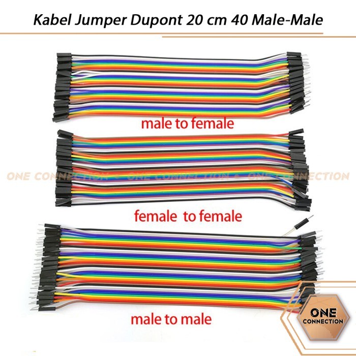 Dupont Jumper Cable 20 ซม. 40 Pin / Jumper Wire Cable 20 ซม. 40 ชิ้น MM ...
