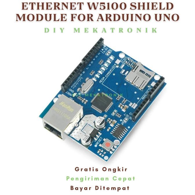 ใหม่ W5100 Ethernet LAN Shield โมดูลการ์ด MicroSD สําหรับ Arduino Uno & Mega | Shopee Thailand