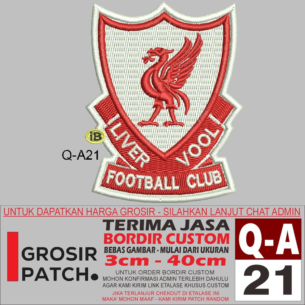 Q-A21 โลโก้ EMBROIDERED PATCH LIVERPOOL FOOTBALL CLUB ENGLISH LEAGUE ...