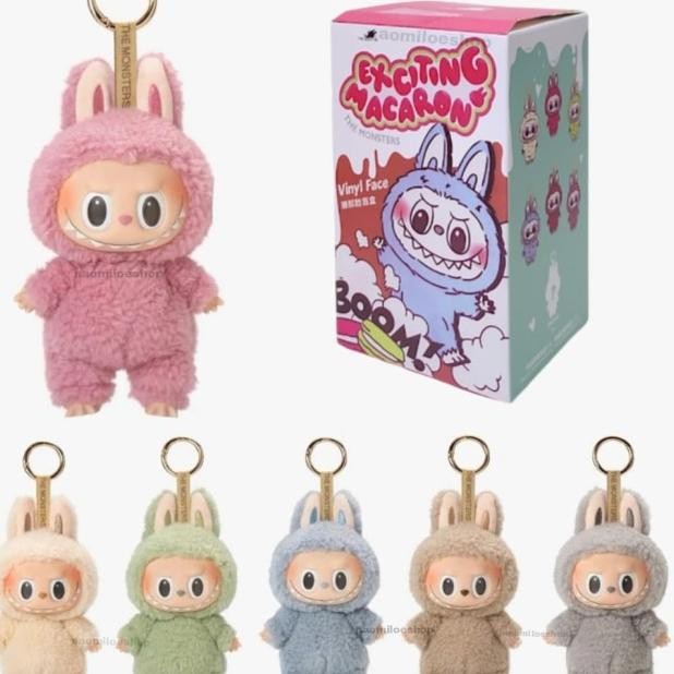 Gantungan Ta Labubu ไม้แขวนเสื้อของเล่น Monter Macaron คุณภาพใบหน้า ...