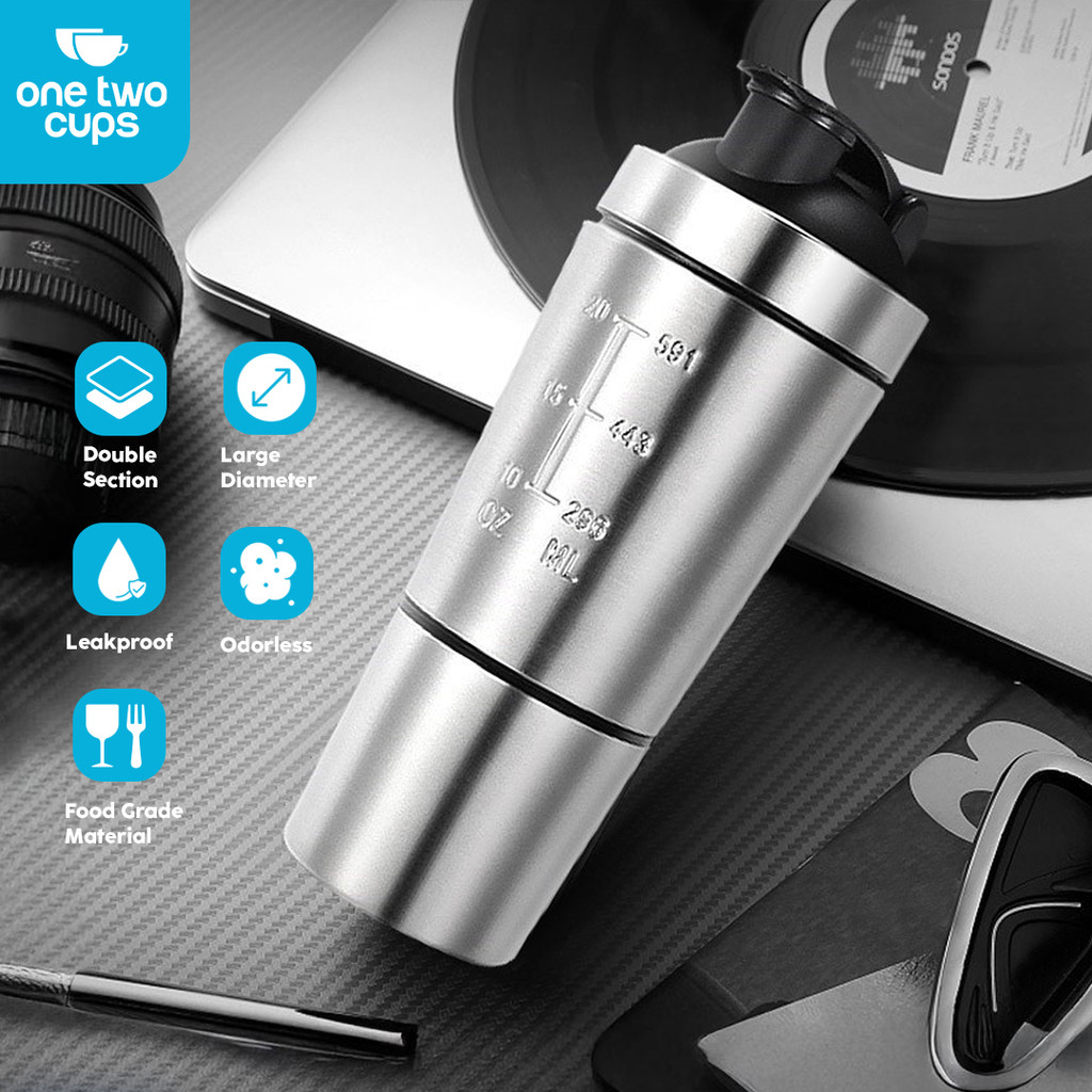 One Two Cups 600ml BPA Free Double Stainless Steel Tumbler Drinking Bottle - AOM611 | Shopee ...