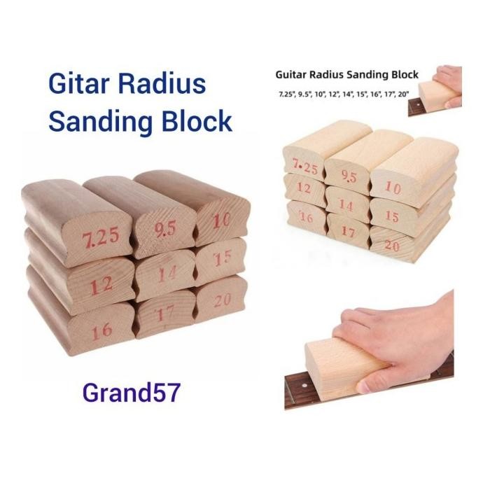 RADIUS SANDING BLOCK เครื่องมือ GUITAR BASS BLOCK SAND FRET FINGERBOARD ...