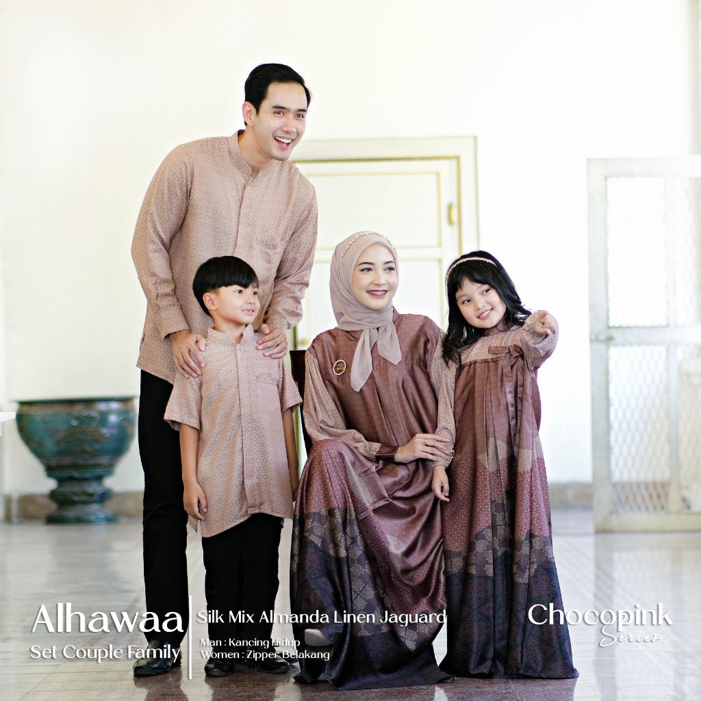 KEMEJA ล่าสุด Alawa Family Set Sarimbit Eid Family คู่มุสลิม Gamis One ...