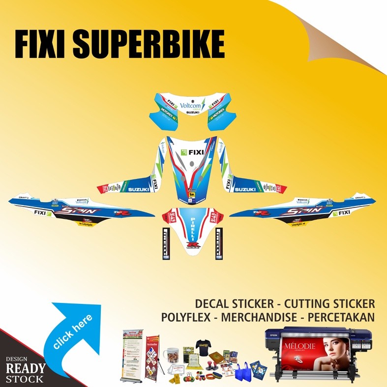 สติ๊กเกอร์ Suzuki SPIN SUPERBIKE DECAL | Shopee Thailand