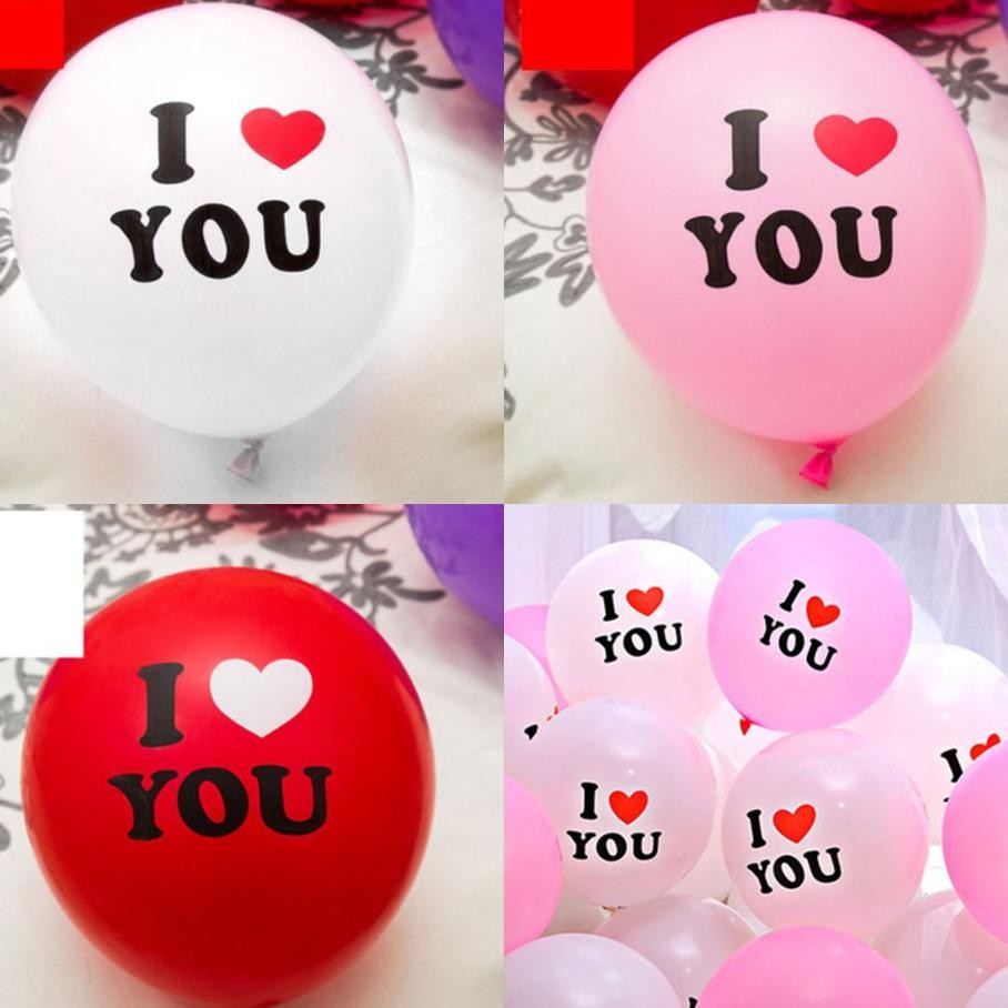 Late Hati Love You Pa บอลลูน 1 Pa 100 ชิ้นวันเกิดบอลลูน Late Mur ...