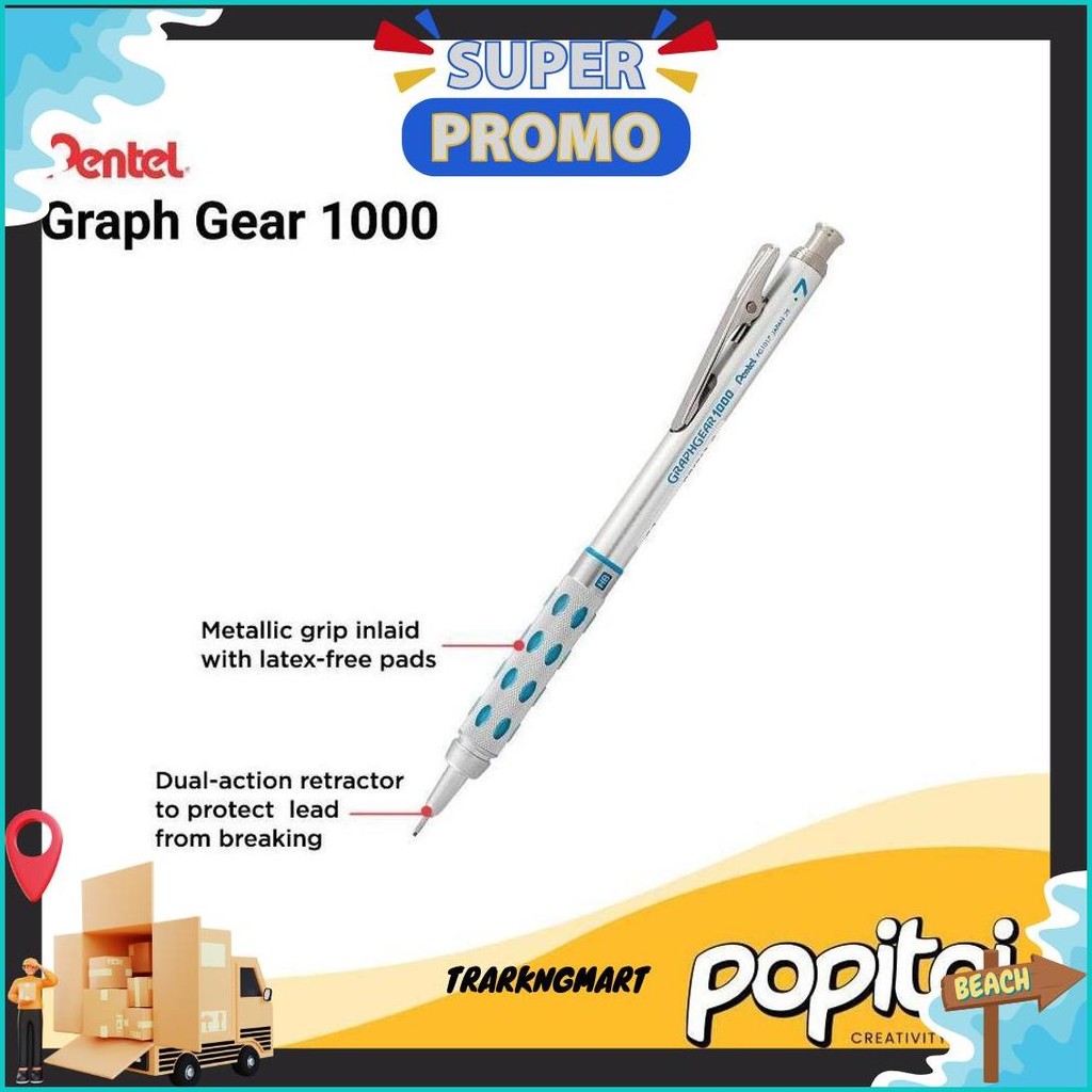 Pentel Graph Gear 1000 ดินสอกด Graphgear ดินสอกด | Shopee Thailand