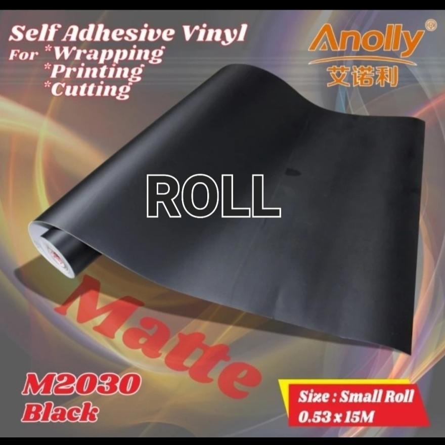 HITAM Matte Black Anolly M2030 Scotlet Sticker ม้วนละ 50 ซม | Shopee ...