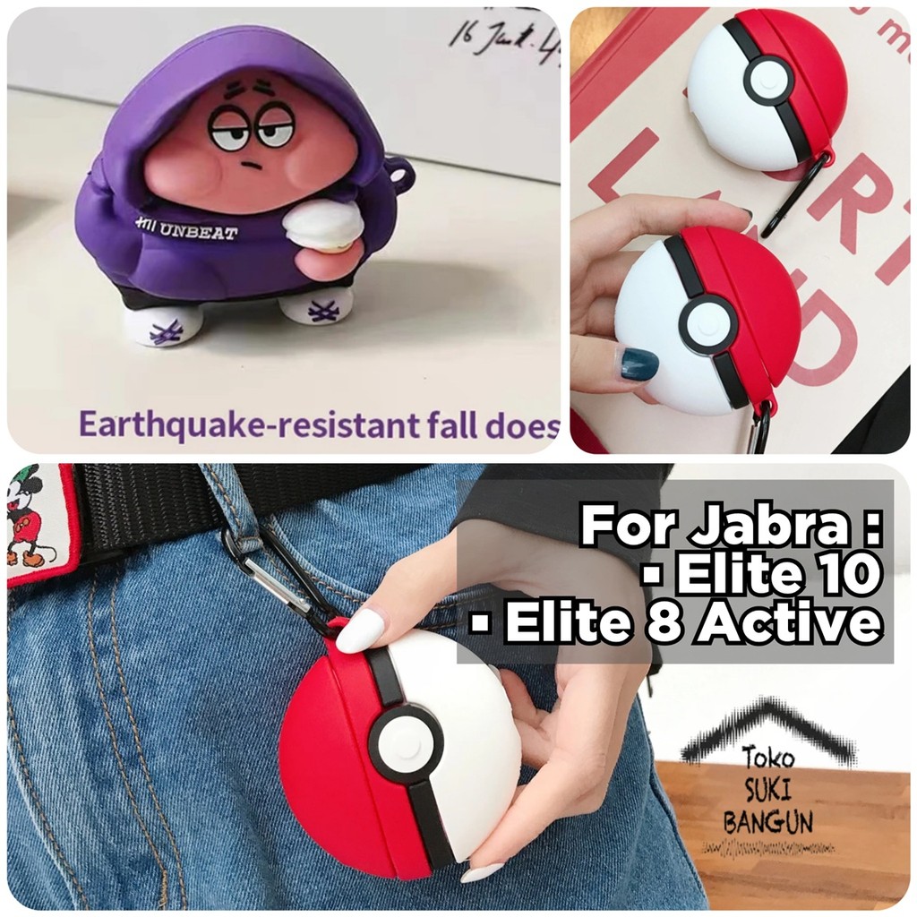 เคส Jabra Elite 10 / Elite 8 Active Rubber CUTE CARTOON เคสซิลิโคนปลอก ...