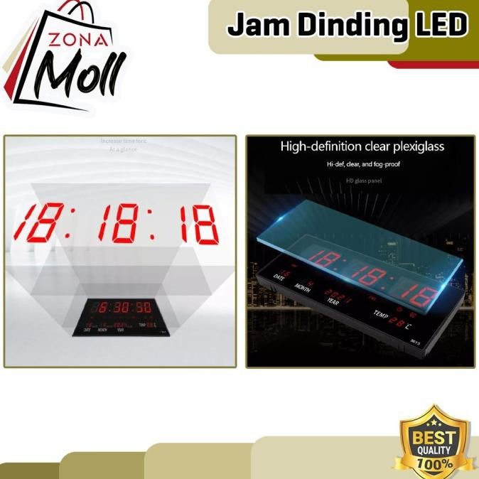 HIJAU MERAH LED Digital Wall Clock นาฬิกาตั้งโต๊ะ 3615 Red Green - HFS ...