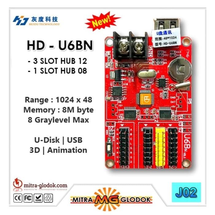 Huidu HD-U6B / U6BN การ์ดคอนโทรลเลอร์ TEXT | 1024 X 48 - J02 | Shopee Thailand