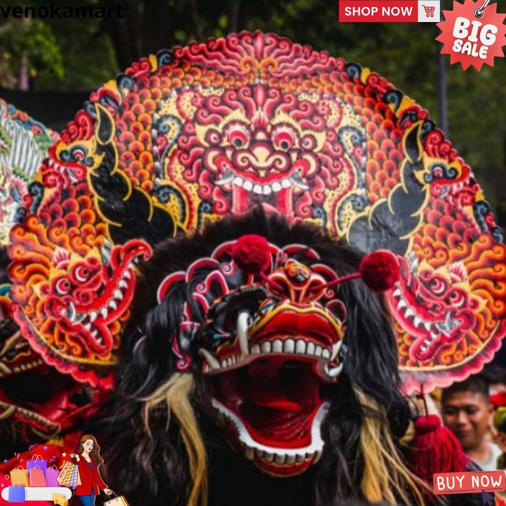 KAYU พร้อมส่ง Barongan Devil Sungut ไม้แท้เต็มขนาด 14 Bonus Komul ...