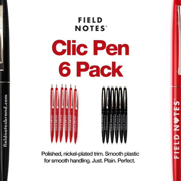 ปากกา Field Notes Clic Pen 6 Pack Stationeries เครื่องเขียนปากกาลูกลื่น ...