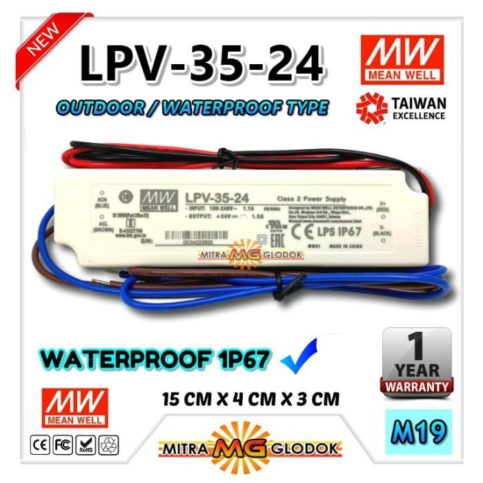 พาวเวอร์ซัพพลาย MEAN WELL LPV-35-24 - MEANWELL 35W DC 24V GUARANTEEE - M19 | Shopee Thailand