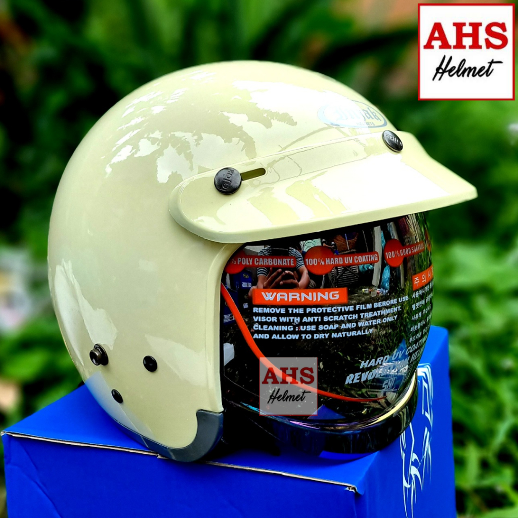 หมวกกันน็อคย้อนยุค 06 INNER VISOR คอเต็ม มาตรฐาน SNI | Shopee Thailand