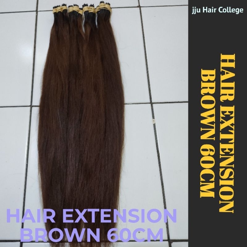 Hair Extension Hair Extension 60cm /45cm สีน้ําตาล ราคาต่อชิ้น (ต่อชิ้น ...