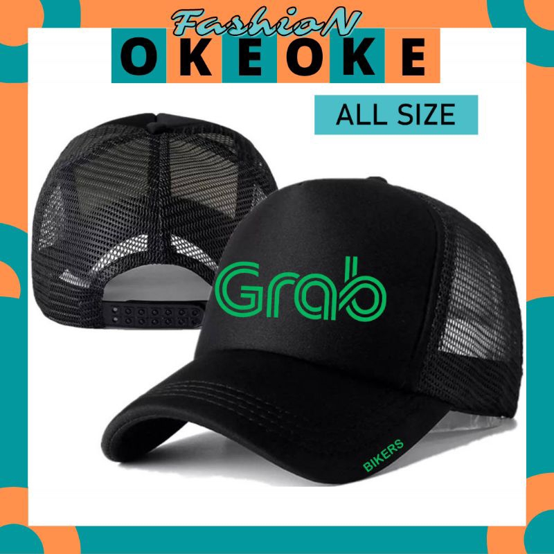 Okeokefashion Trucker GRAB Hat - GRAB Logo Distro Hat - Premium Distro ...