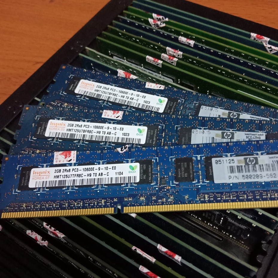 หน่วยความจํา Ram server 2GB DDR3 PC 10600E ECC/MEREK HYNIX, NANYA ...