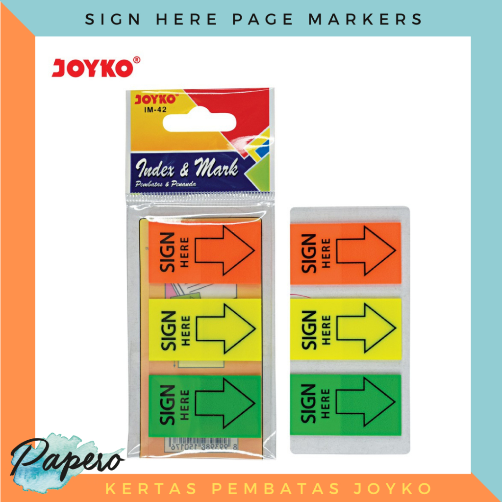 Joyko Divider Paper [IM-42] / Sign Here Index & เครื่องหมายหน้า ...